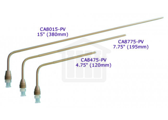 7.75 inch (195mm) Bent PEEK Sampling Cannula for VanKel 500ml Sampling