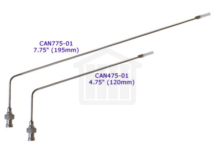 4.75” (120mm) Bent SS Sampling Cannula with Luer for 900ml VanKel ...