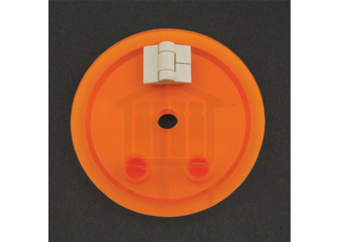 Amber Hinged Vessel Cover with Extra Hole - Distek Compatible