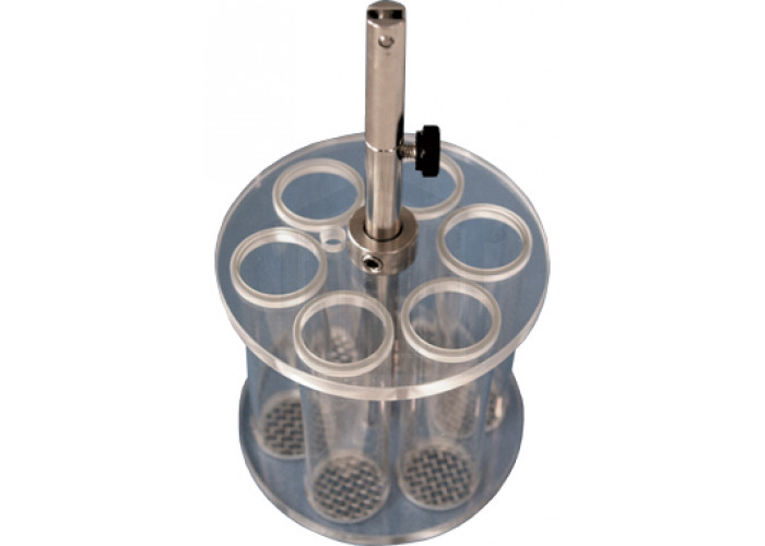 Basket Assembly with 6 Glass Tubes and 10 Mesh SS Screens for VanKel
