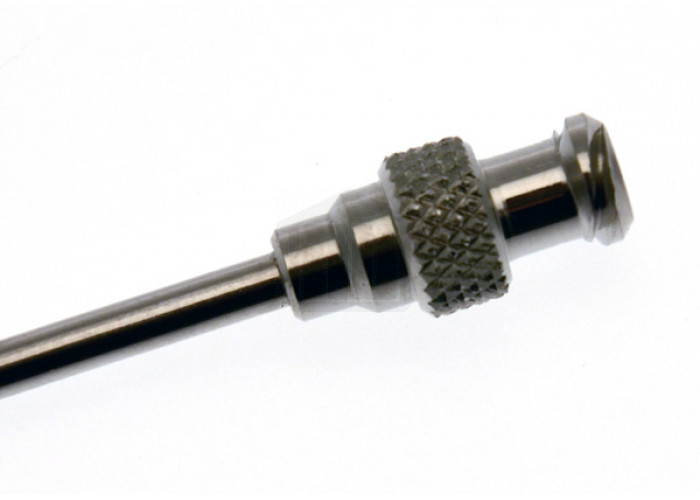 4.75 inch (120mm) bent stainless steel sampling cannula Caleva Compatible